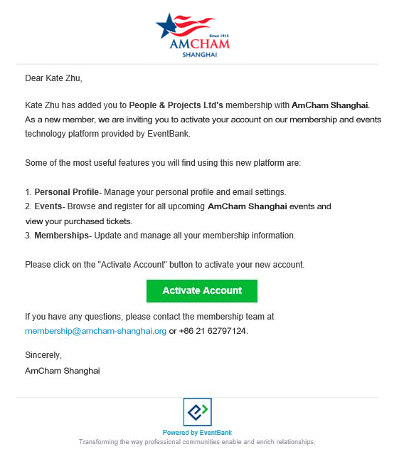 Activate Your Membership Profile | Amcham